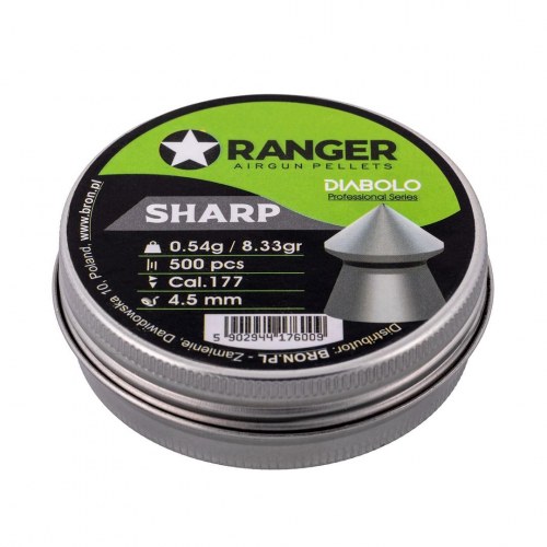 Luftgeværkugler 4,5 mm RANGER Diabolo Sharp – 500 stk.