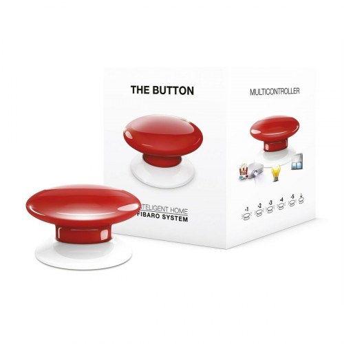 Fibaro The Button - trådløs nødstilfældeknap, rød