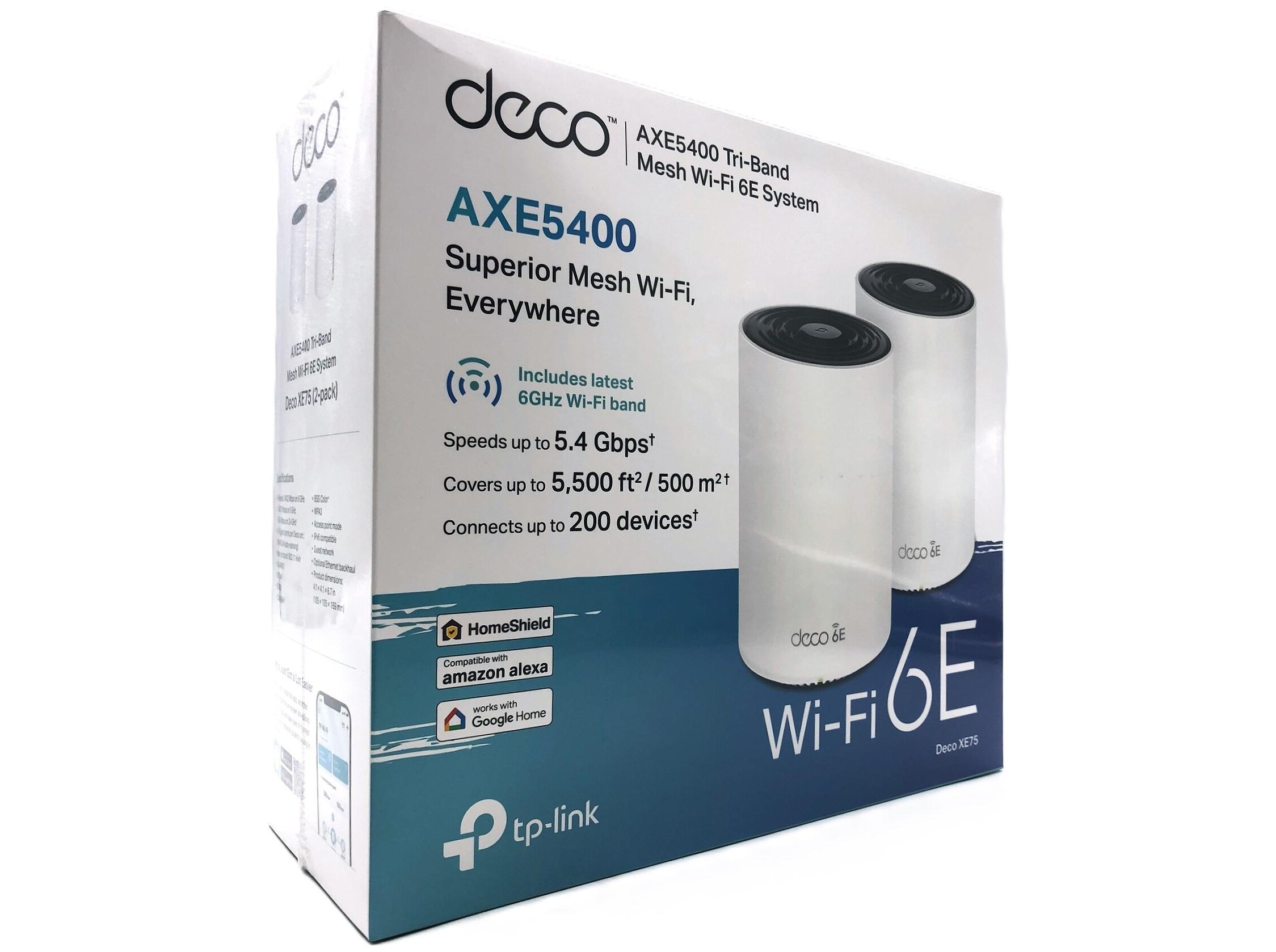 TP-Link Deco XE75 Wi‑Fi 6E mesh system 2‑pak