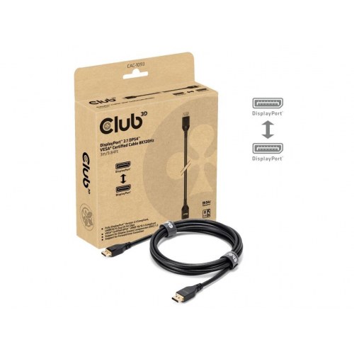 DisplayPort 2.1 kabel 3 m - Club 3D - 8K120 Hz