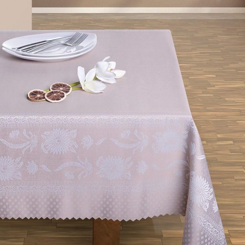 Beige dug 110×160 cm med planteprint - Jedeka