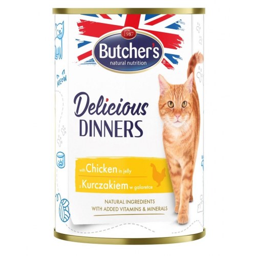 Butcher’s vådfoder kat – kylling i gele 400 g
