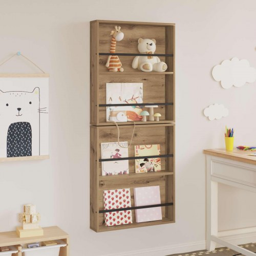 Magasin Rack med hylde 2 stk Artisan Egetræ 60 x 12 x 70 cm