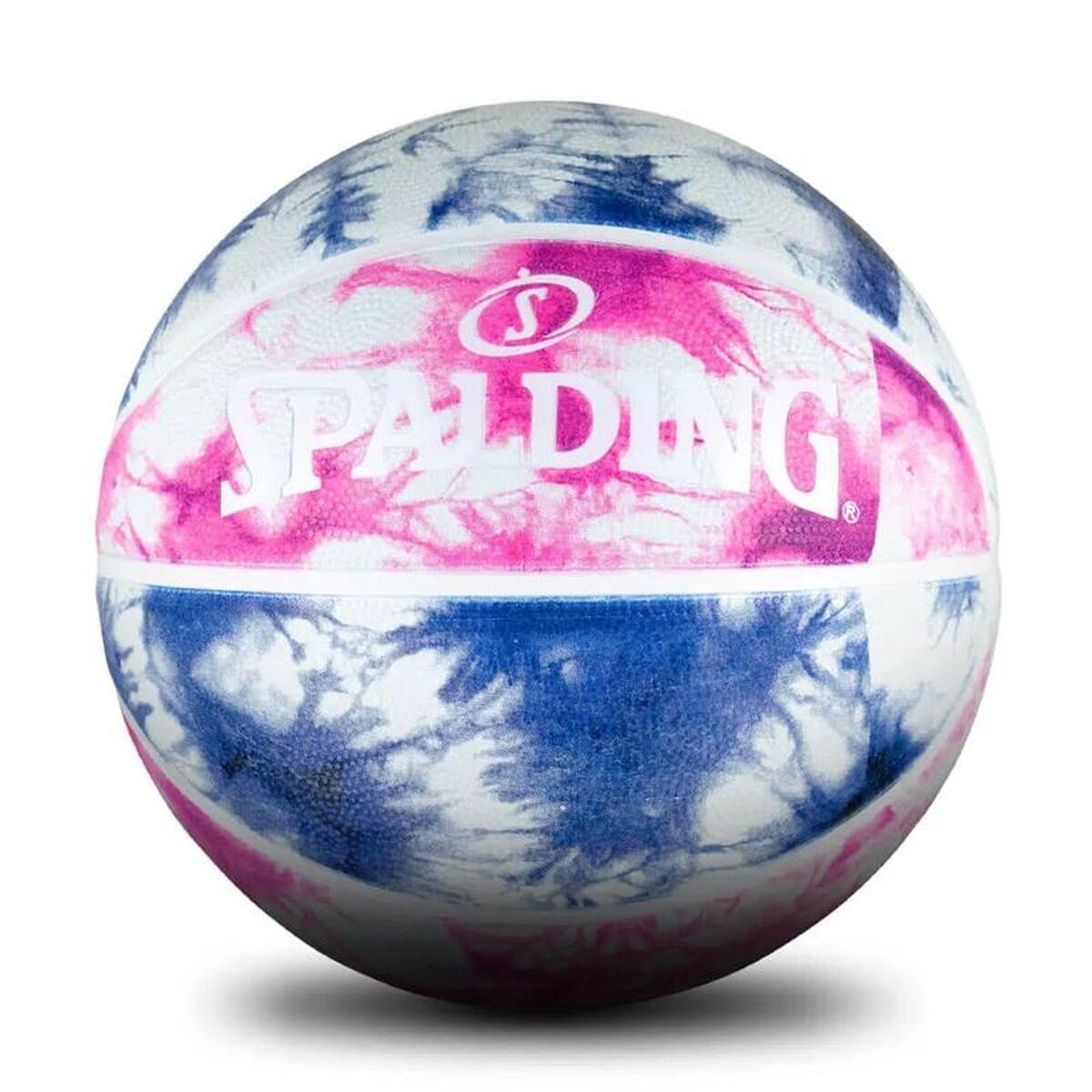 Spalding Tie Dye basketball str. 6 - lilla naturgummi