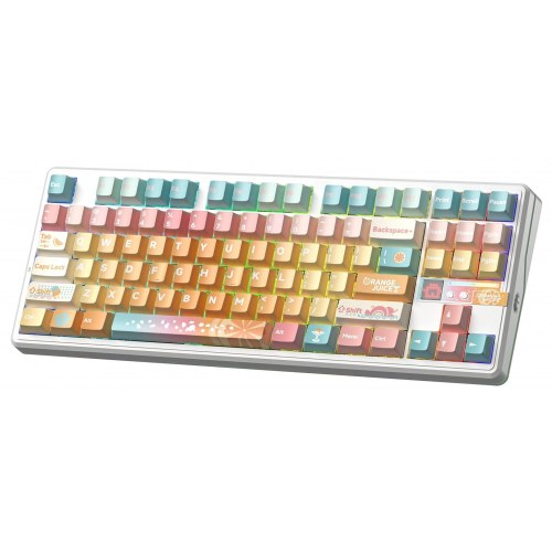 AULA F87 Pro V2 Orange Soda mekanisk RGB TKL tastatur