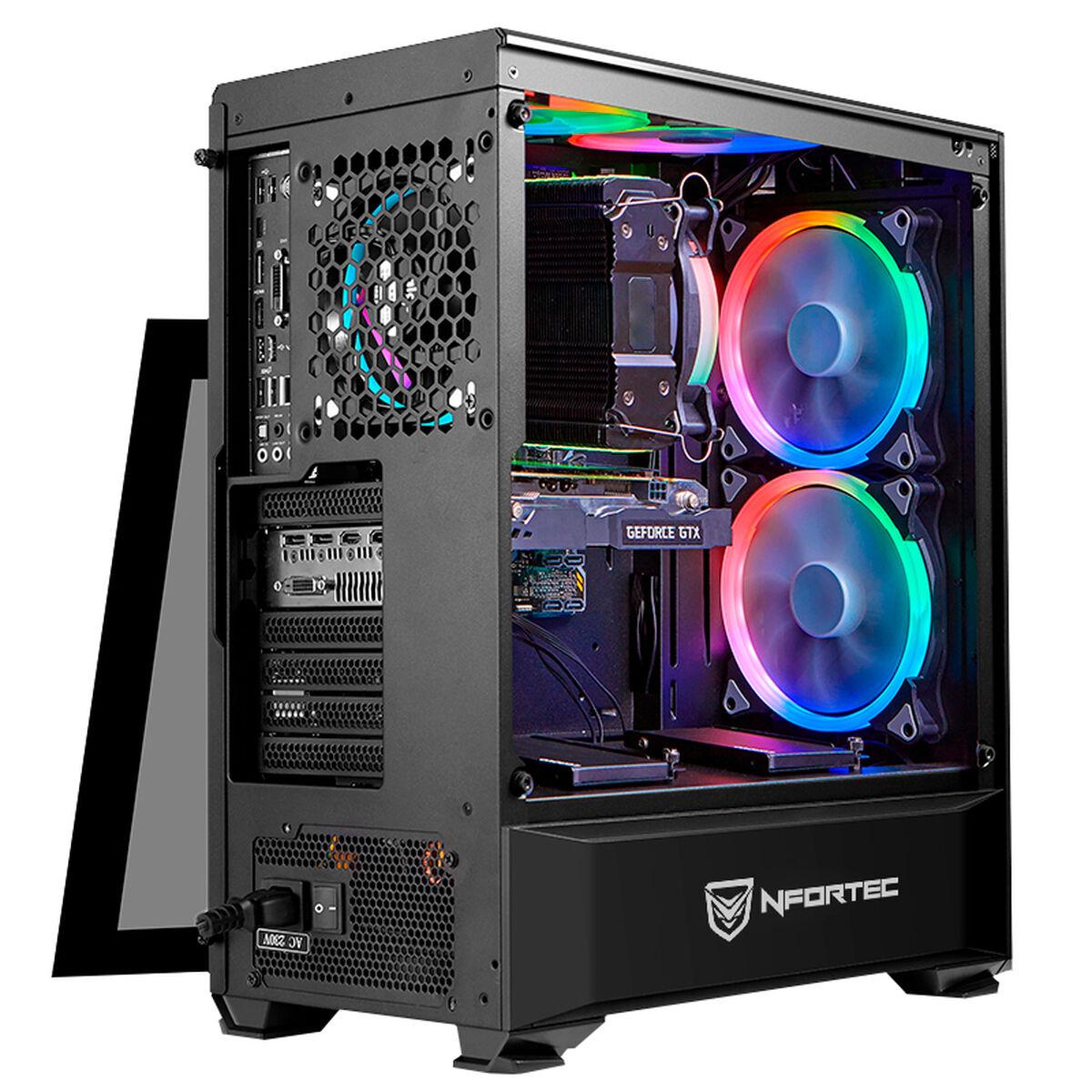 Køb Mikro ATX/ATX/ ITX-mid-tower case Nfortec Antares RGB fra ...