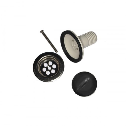 Afløb til vask 30 mm i hvid PVC - EDM