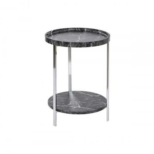 Sofabord i sort marmor-look 40×40×53 cm