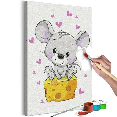 Mal selv billede - Mouse in Love 40 x 60 cm