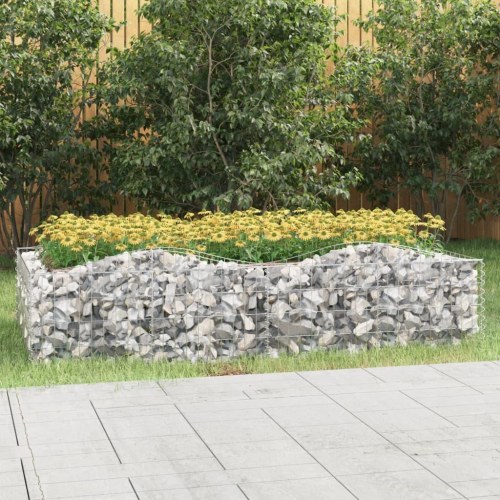 Buet gabion-højbed 200x100x50 cm galvaniseret jern