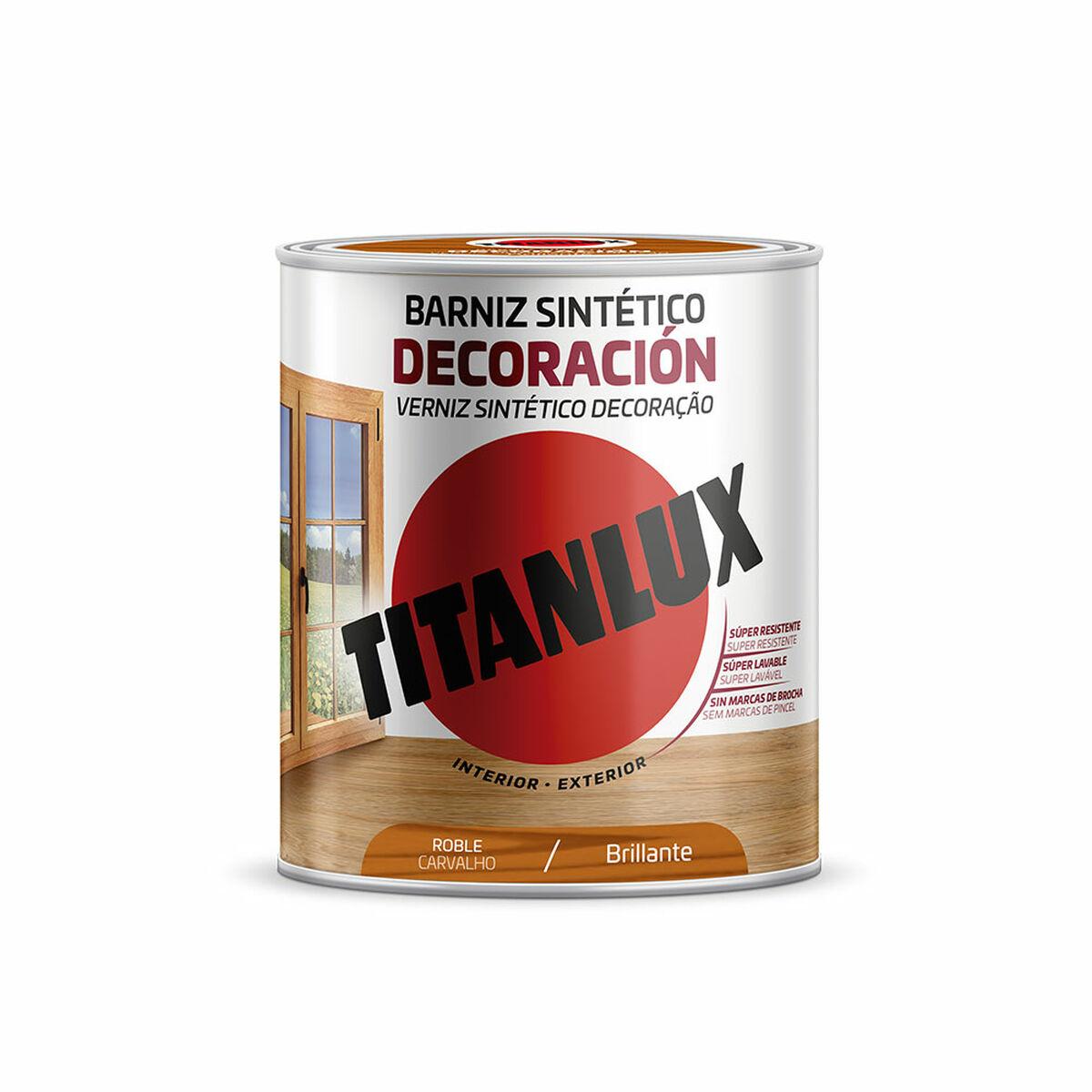 Syntetisk lak skinnende Hrast 250 ml - Titanlux