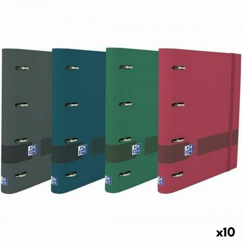 Oxford ringbind A4+ multifarve - 10 stk., 4 ringe