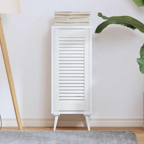 Skabslåge 69x29,5 cm lameldesign hvid