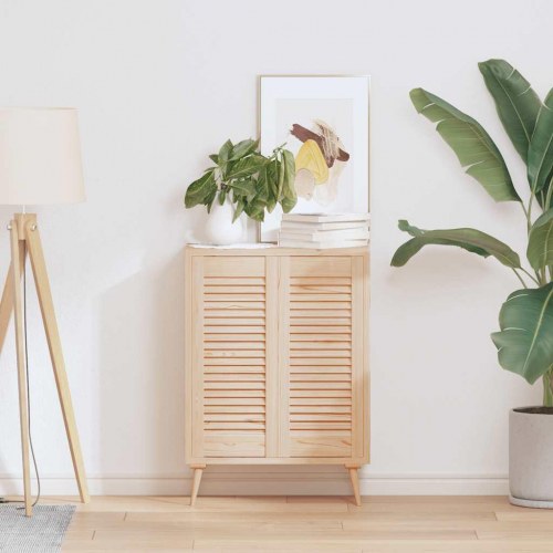 Skabslåger 2 stk. 69x29,5 cm lameldesign massivt fyrretræ