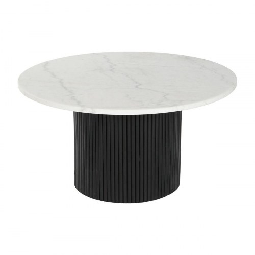 Sofabord i marmor - moderne rundt bord 80 cm