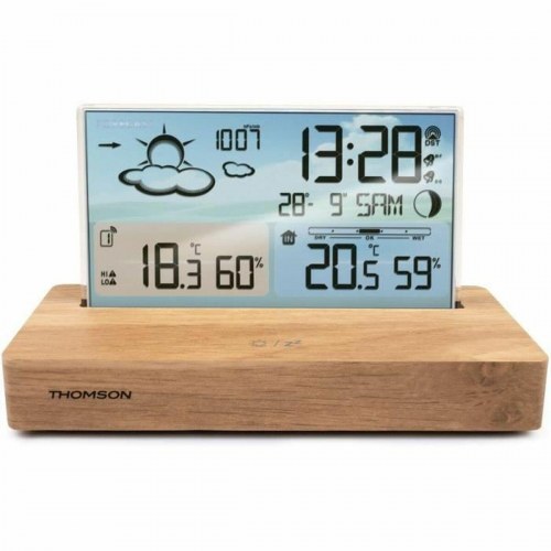 Thomson WOOD radio brun - USB‑C og batteri