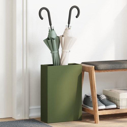 Parasolfod med opbevaring Olivengrøn 28 x 12 x 41 cm Metal